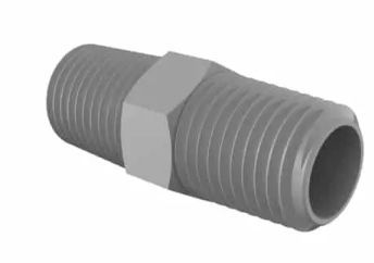 B-EN-100005-PVDF Gray PVDF Nipple 1/4 NPT