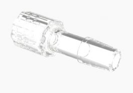 Male Rotating Luer Lock and Nut Assembly 1/4 ID in Polypropylene -Natural